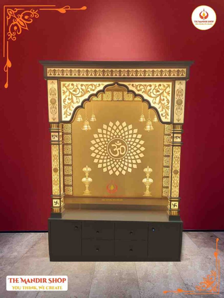 Corian Mandir With Om Design - Corian Mandir Manufacturer | The Mandir ...