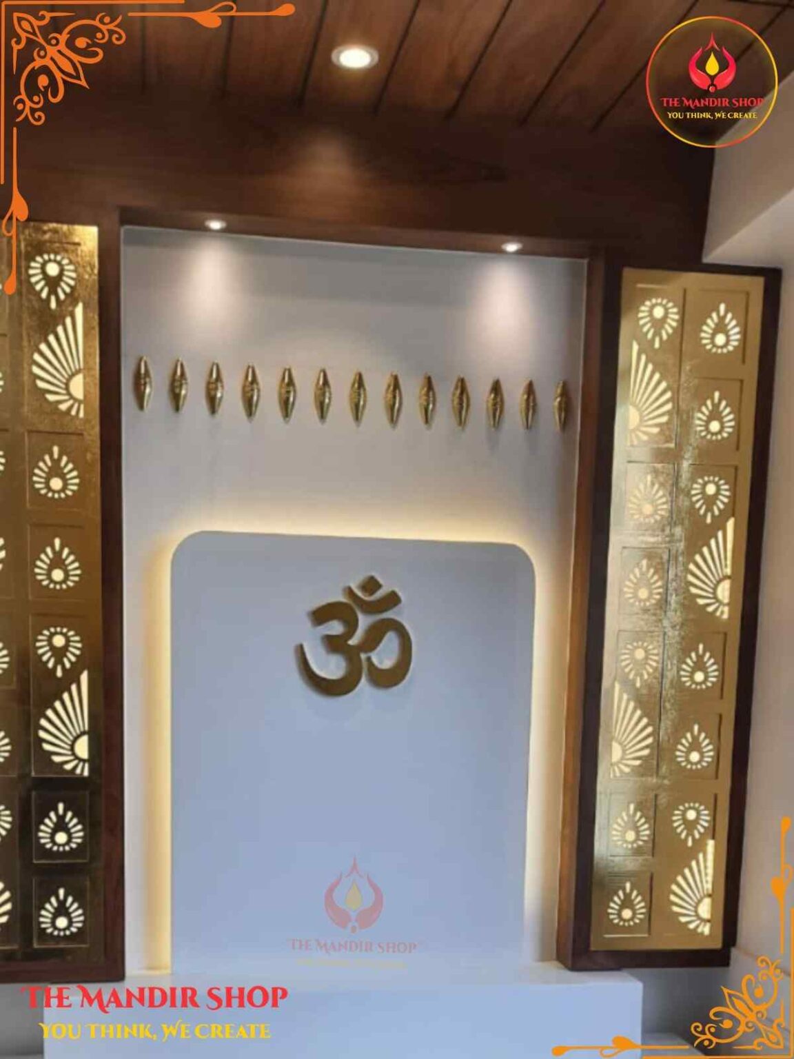 Modern White Corian Mandir For Elegant Home - The Mandir Shop – Premium ...