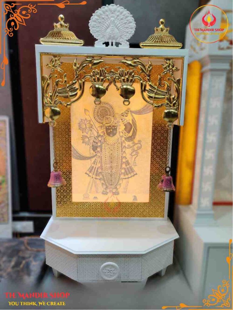 Wall Mounted Corian Mandir With Back Glow Light - The Mandir Shop ...