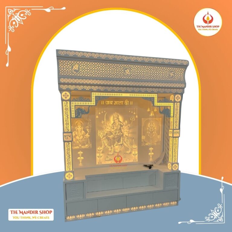 Mata Rani Corian Mandir With Drawer – Delhi - The Mandir Shop – Premium ...
